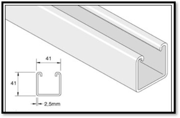 Unistrut Deep Plain Channel 41 x 41mm - Cable Services