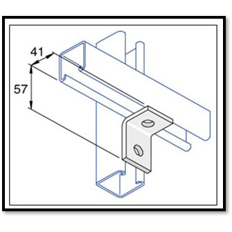 Unistrut P1068 - 2 Hole, 90 Degree Angle Fitting - Cable Services
