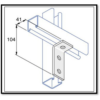 Unistrut P1326 3 Hole, 90 Degree Angle Fitting - Cable Services