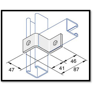Unistrut P1347 - 2 Hole Deep Z Fitting - Cable Services
