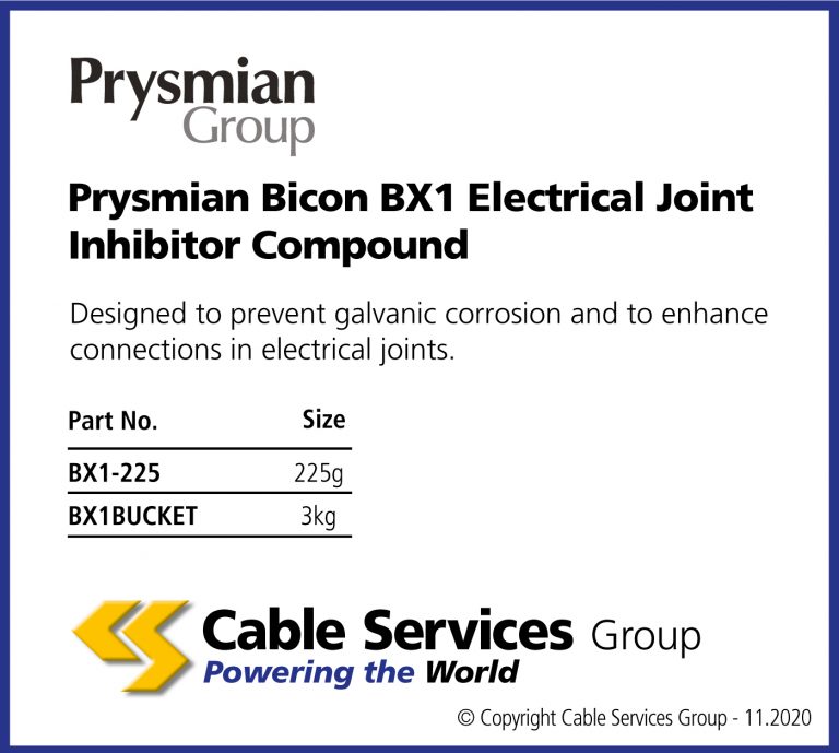 Prysmian Bicon BX1 Electrical Joint Inhibitor Compound