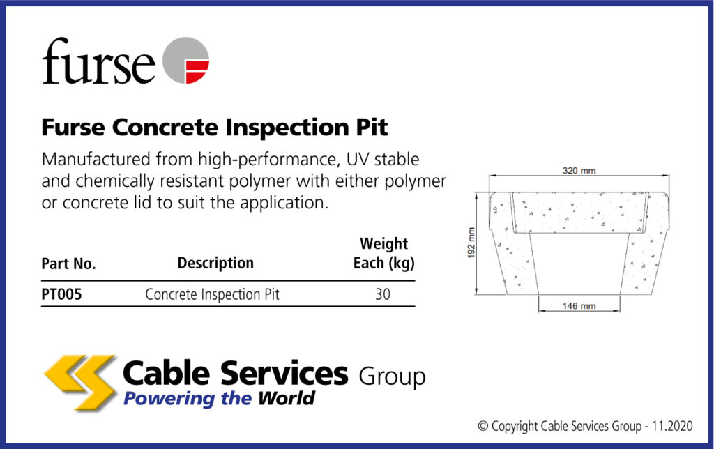 Furse Concrete Inspection Pit - Cable Services