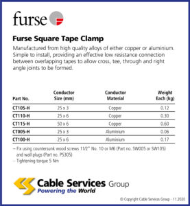 Furse Square Tape Clamp - Cable Services