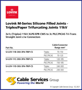 Lovink M-Series Silicone Filled Joints - Triplex/Paper Trifurcating ...