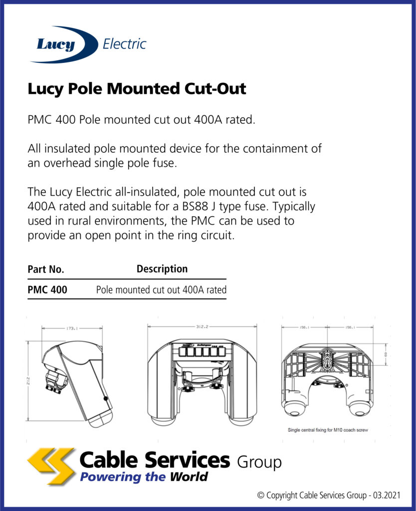 Lucy Pole Mounted Cut-Out - Cable Services