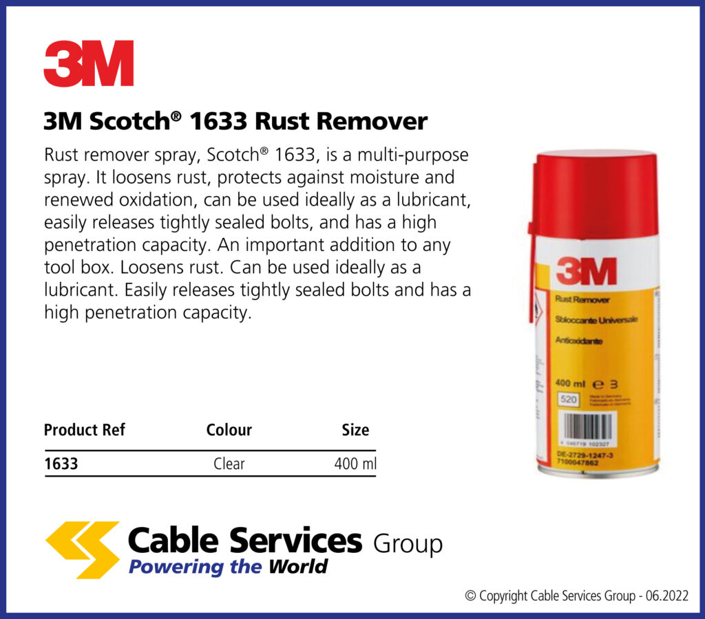 3M Scotch 1633 Rust Remover - Cable Services