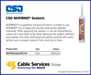 CSD NOFIRNO Sealant - Cable Services