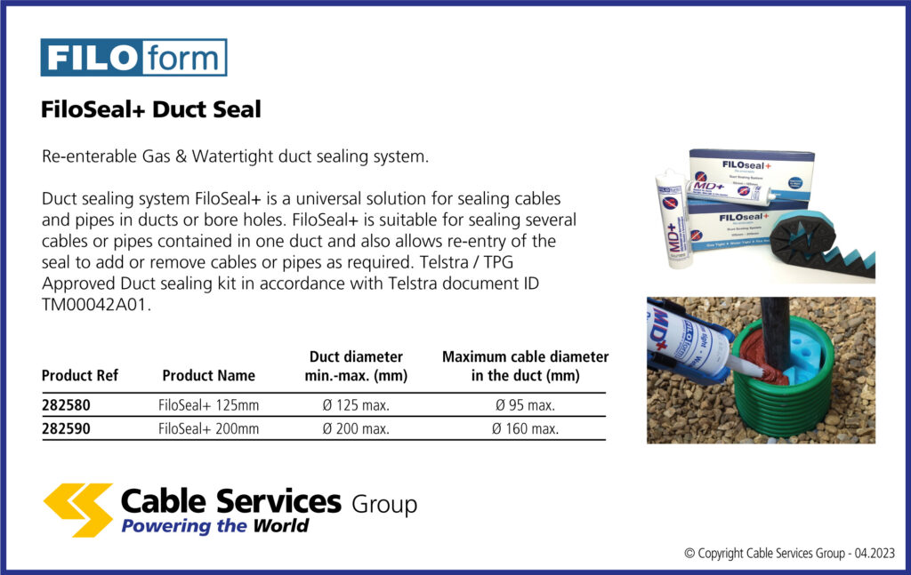 FiloSeal + Duct Seal - Cable Services