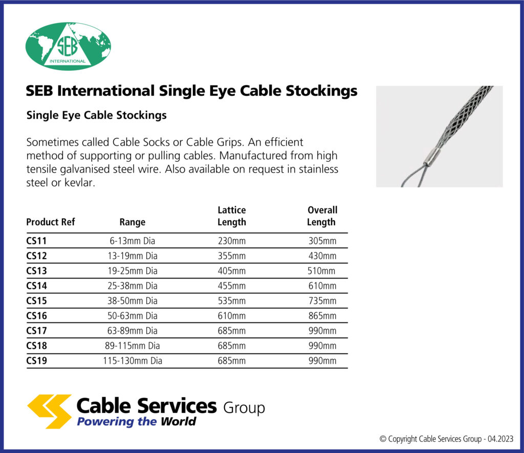 Single Eye Cable Stockings by SEB International