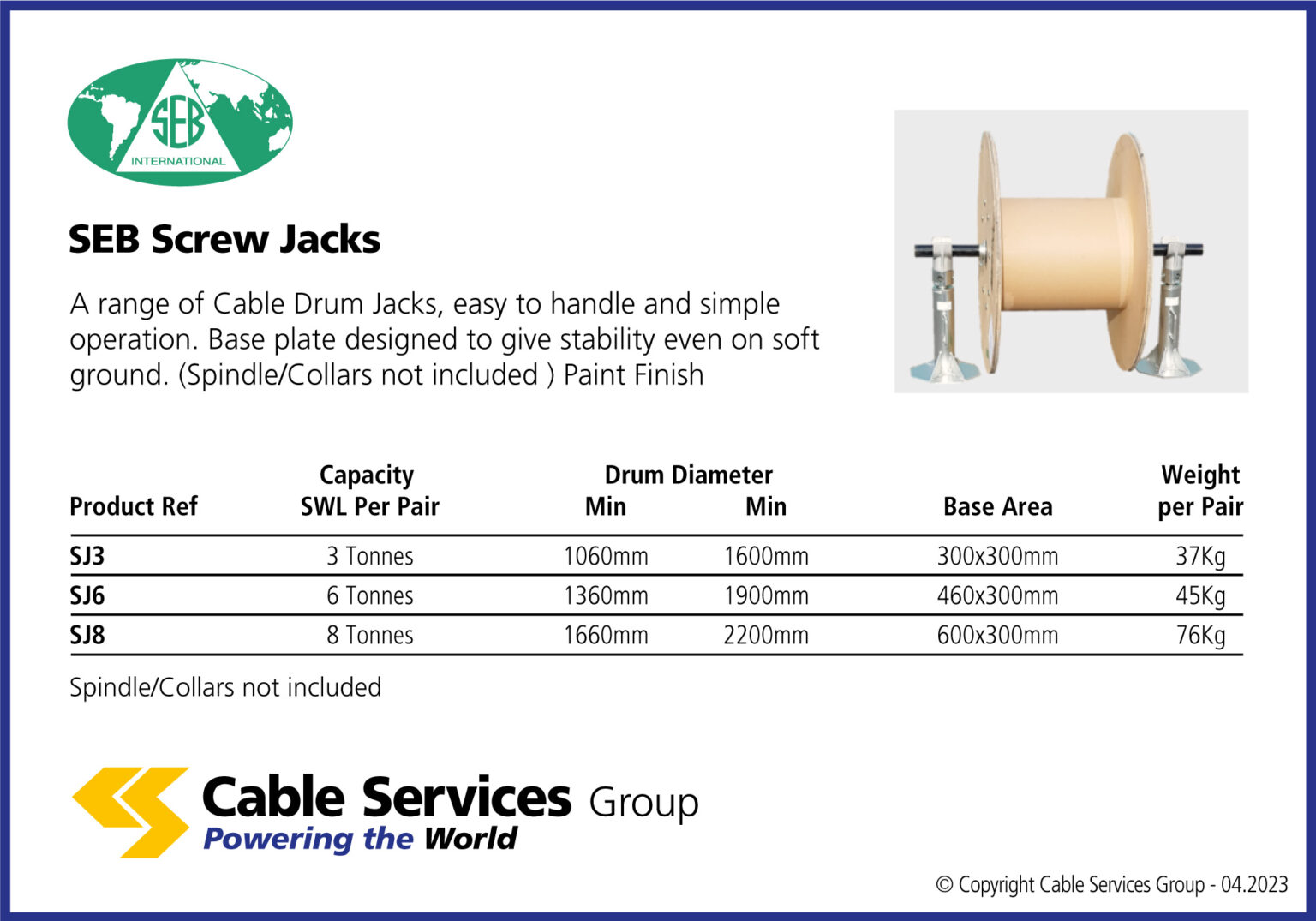 SEB Screw Jacks - Cable Services