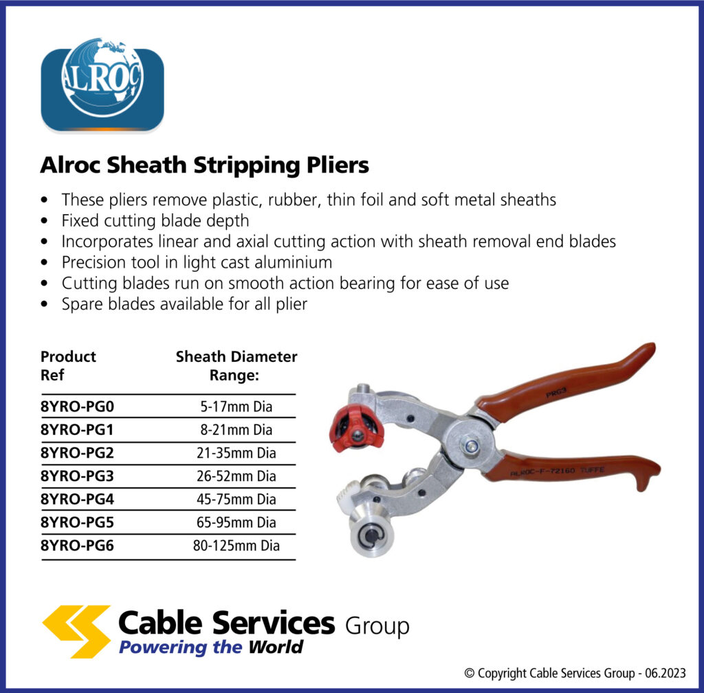 Alroc Sheath Stripping Pliers - Cable Services