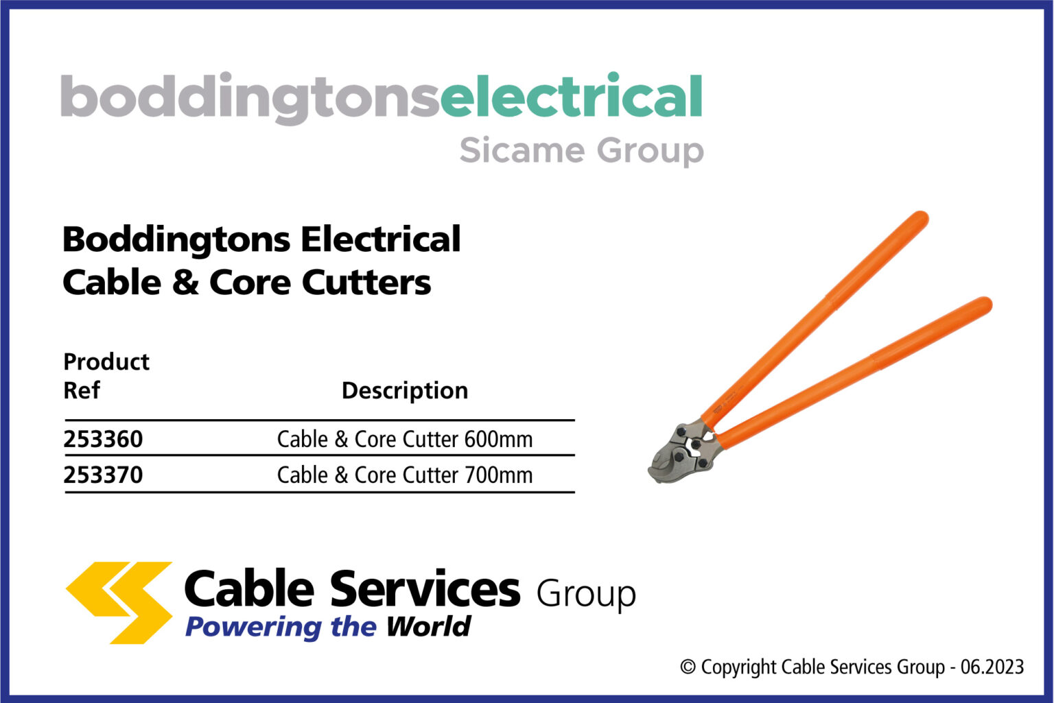Boddingtons Electrical Cable & Core Cutters - Cable Services