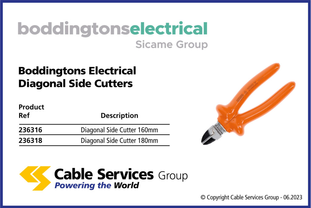 Boddingtons Electrical Diagonal Side Cutters - Cable Services