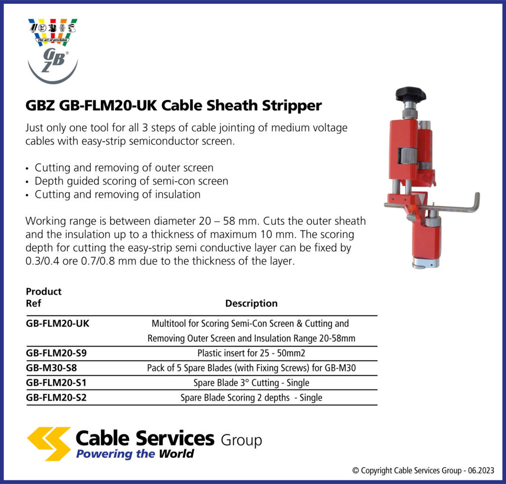 GBZ GB-FLM20-UK Cable Sheath Stripper - Cable Services