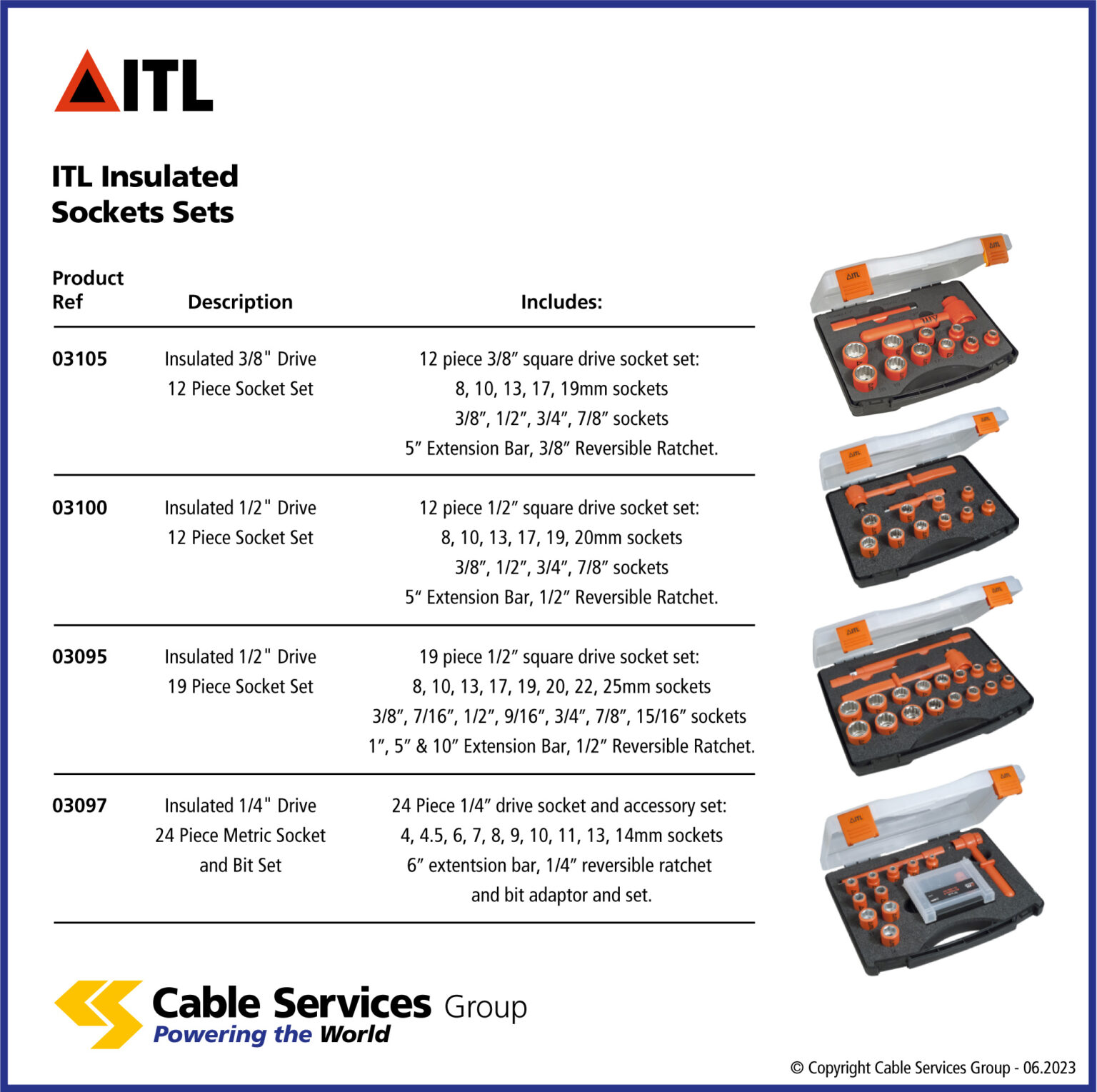 ITL Insulated Sockets Sets - Cable Services