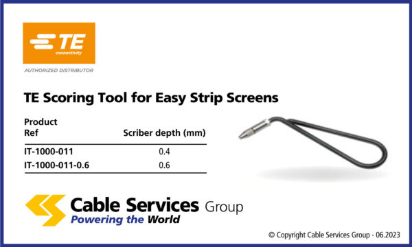 TE Scoring Tool for Easy Strip Screens - Cable Services